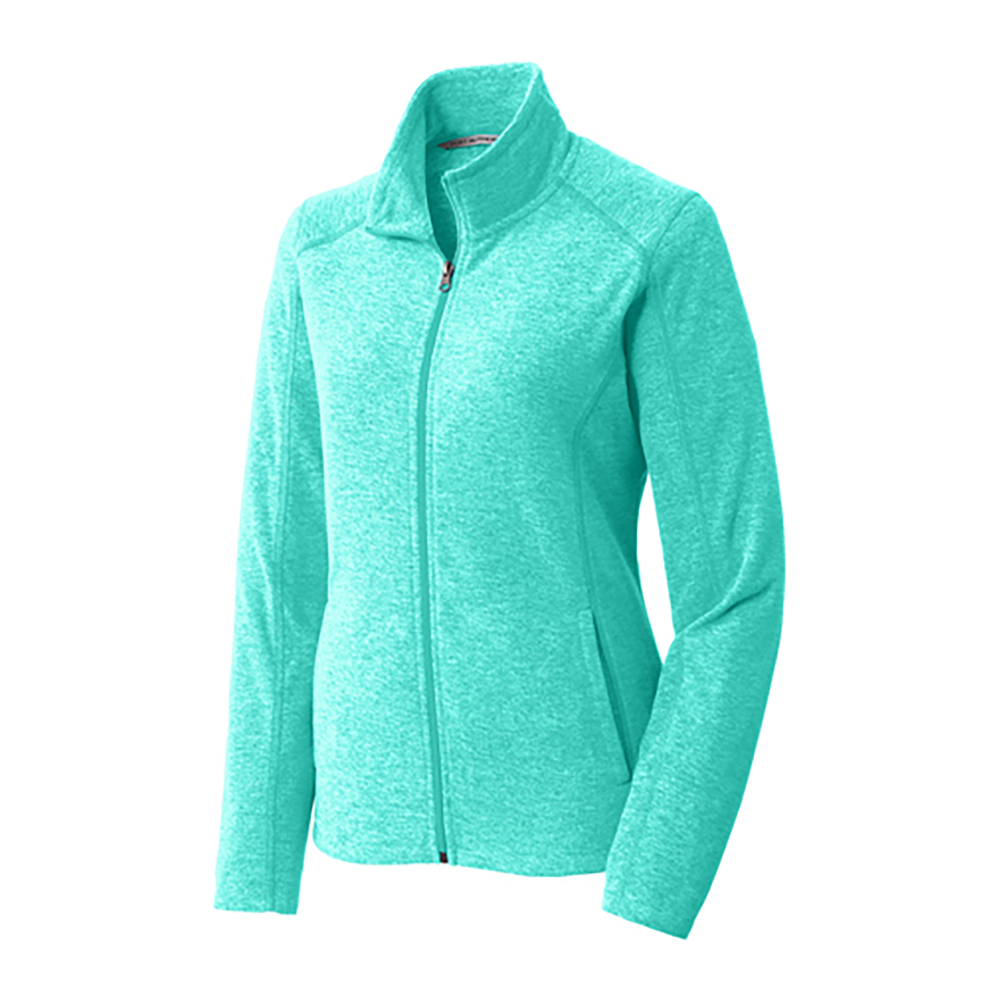 Port Authority® Ladies’ Heather Microfleece Full-Zip Jacket - HB Threads